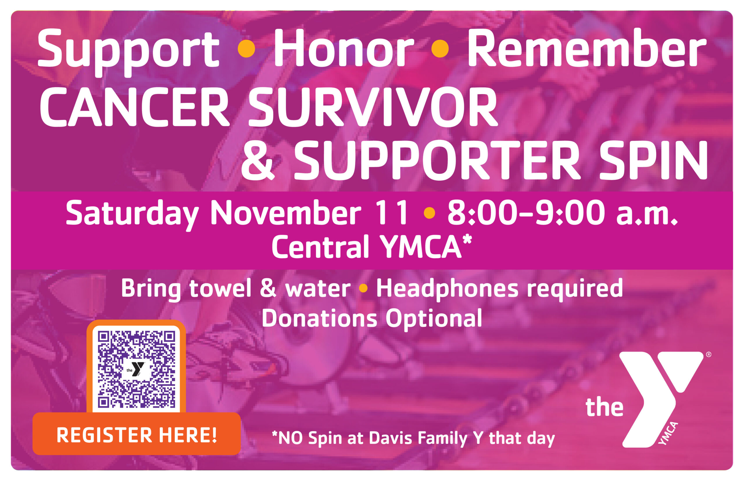CANCER SURVIVOR & SUPPORTER SPIN - YMCA of Youngstown