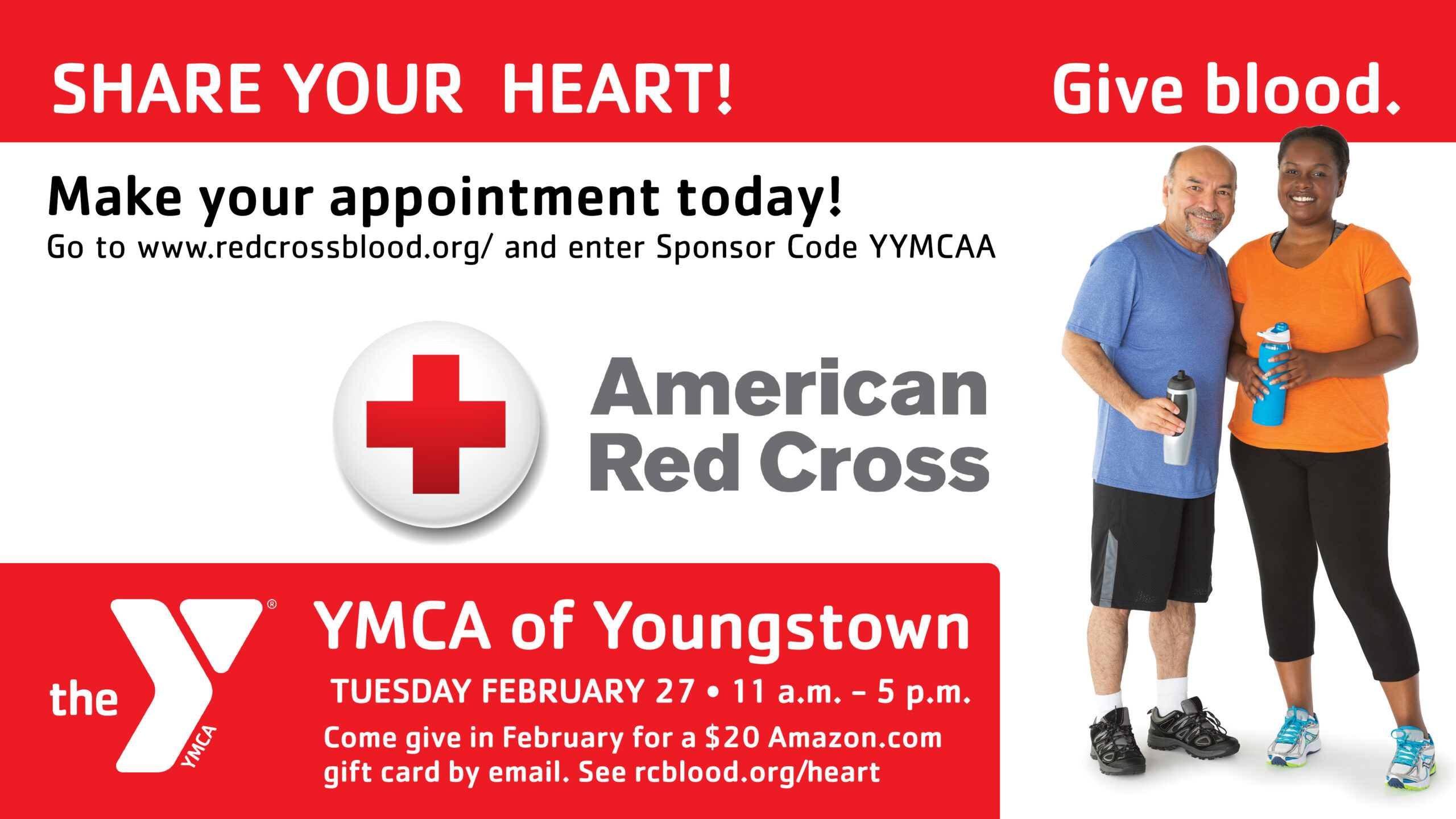 SHARE YOUR HEART – DONATE BLOOD - YMCA of Youngstown